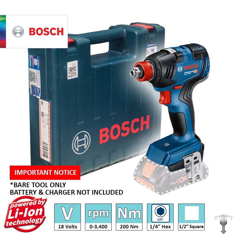 Bosch GDX 18V-200 Professional 18 V Brushless Cordless Impact Driver ...
