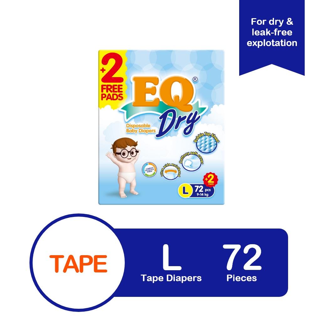 EQ Dry Mega Pack Large 72's | Shopee Philippines