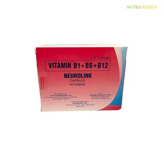 Neurolink Capsule Vitamins I B1 I B6 I B12 I Supplement 100 Capsule/Box 10 Capsule/Blister Pack ...