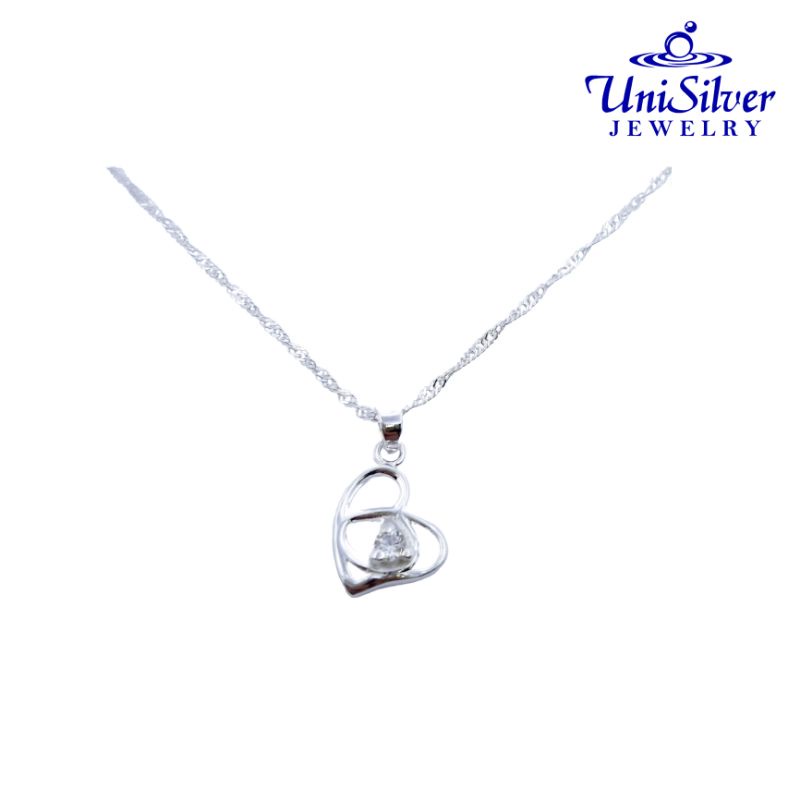 Unisilver 925 Sterling Silver Necklace for Women (NPS79-1018) | Shopee ...