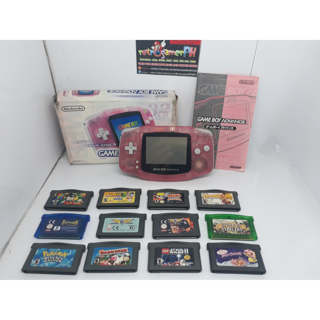 Nintendo Game Boy Advance Pink Serial Number Match with Box | Shopee ...