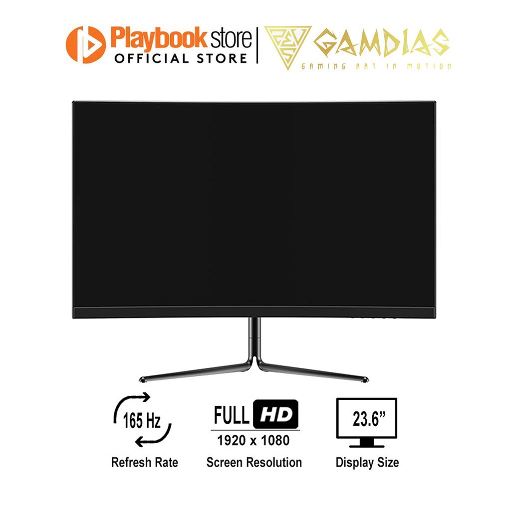 Gamdias ATLAS HD 236G 23.6" 165hz Curved Monitor | Shopee Philippines