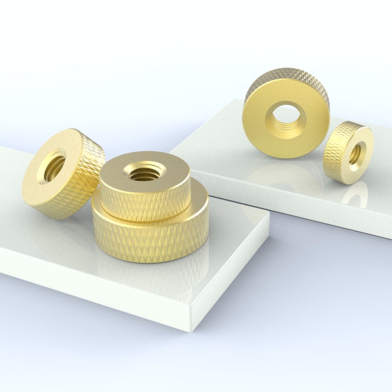 Brass Knurled Hand Nut Copper Anti-Skid Round Nut Tool Free Adjustment ...