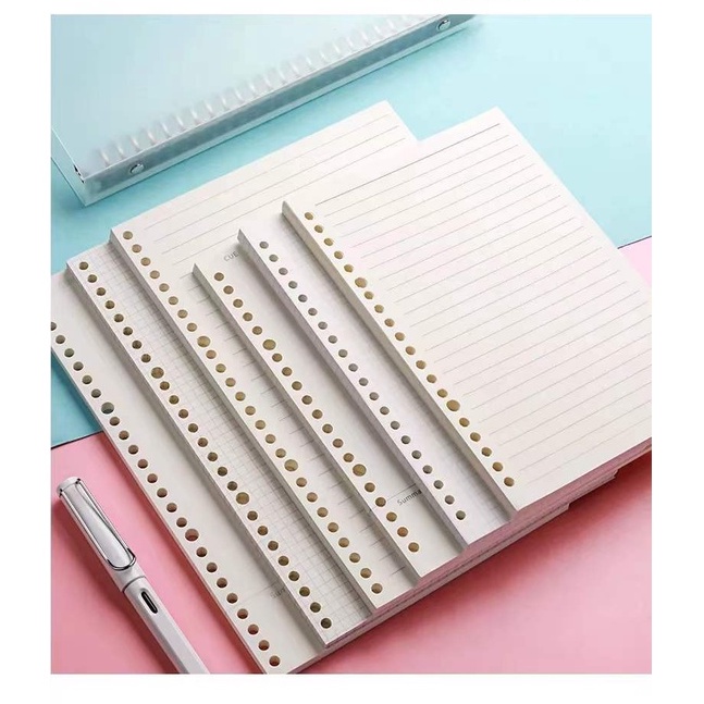 Notebooks 20/26 holes Refill pages/ loose leaf for binder a5 b5 a4 (50 ...