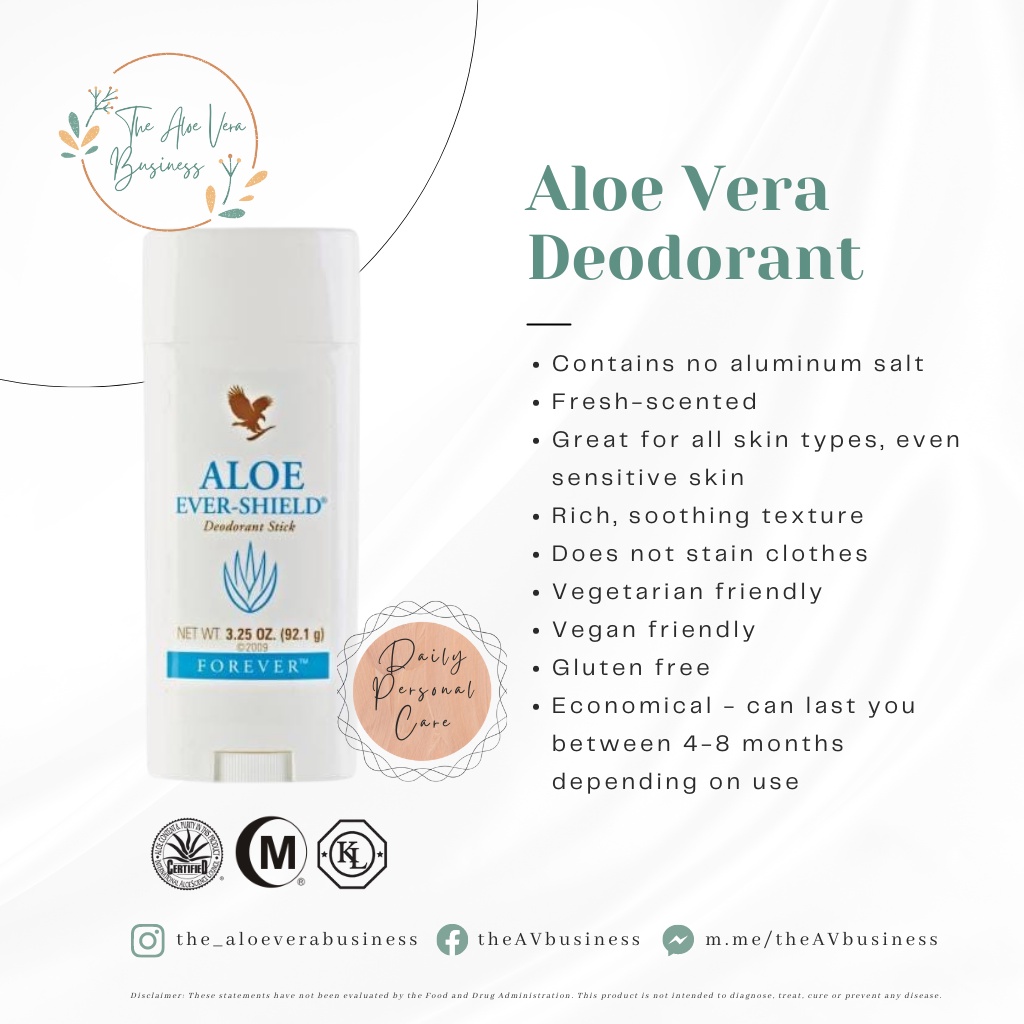 Aloe Vera Ever-Shield® Deodorant Stick | Shopee Philippines