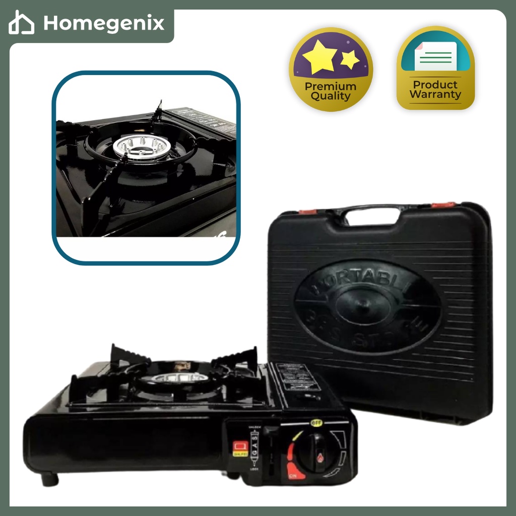 Portable Stove With Cover 2 in 1 Portable Indoor/Outdoor Gas Stove ...