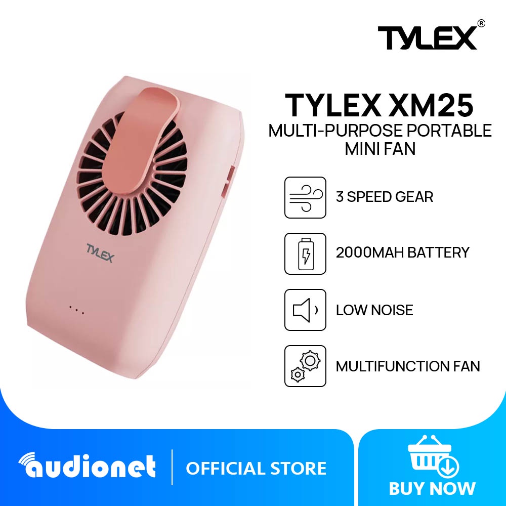 TYLEX XM25 Multi-Purpose Portable Mini Fan Handheld /Neck /Wrist /Desk ...