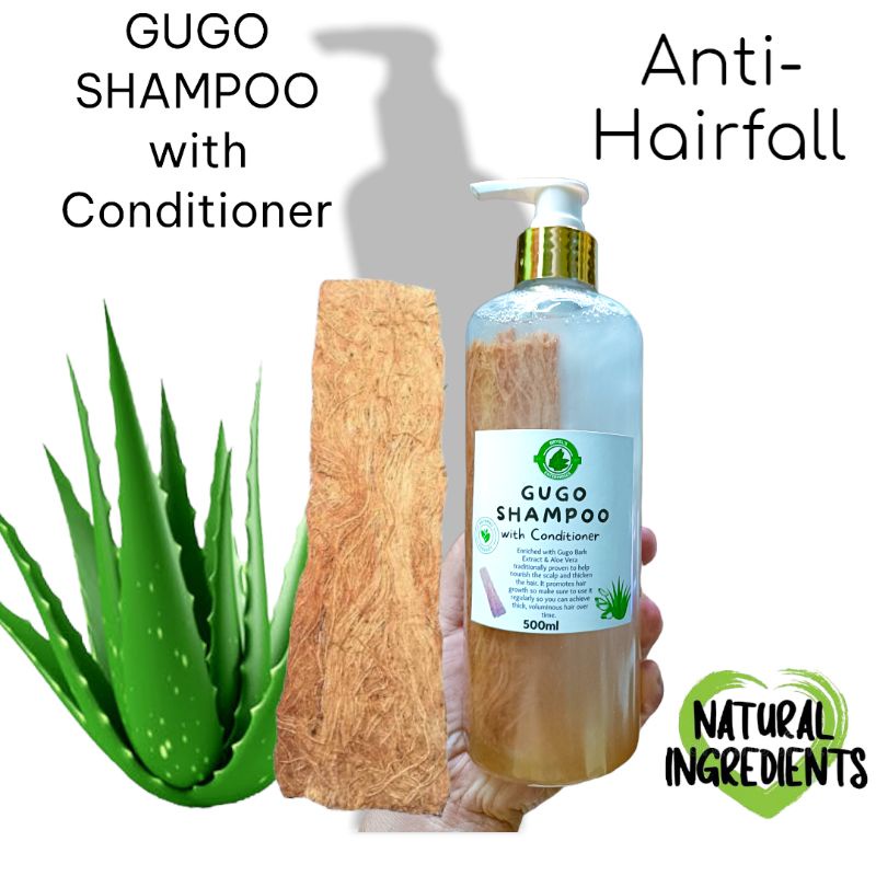 500ml ALL NATURAL GUGO SHAMPOO WITH CONDITIONER ENRICHED WITH ALOE VERA ...