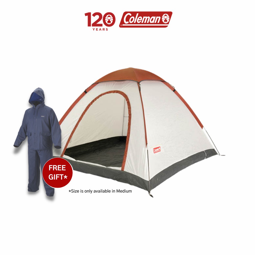 Coleman® 4-Person Sunrise Go! Tent with FREE Adult PVS Rain Suit Medium ...