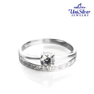 Unisilver 925 Split Round Center Stone Ladies Ring (RS288-1001 ...