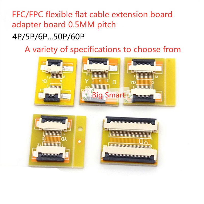 2pcs FPC extension board 4P... 60P 0.5mm pitch flexible cable extension board 4Pin 50Pin 60Pin ...