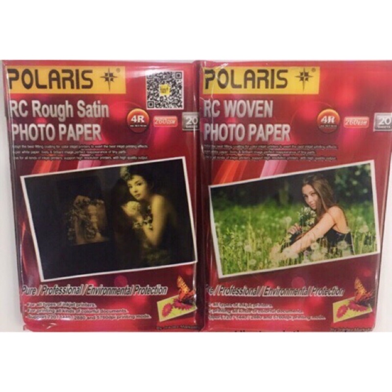 PoLARIS Rough Satin/Woven photo paper 4R | Shopee Philippines