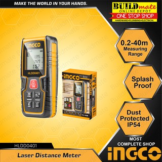 INGCO Laser Distance Meter Detector 0.2-40m Measuring Tools Digital ...