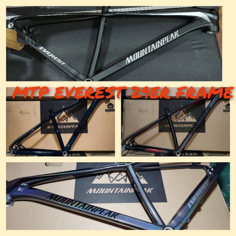Mountainpeak 29 everest mtb frame large (glossy dark blue/matt blk red ...