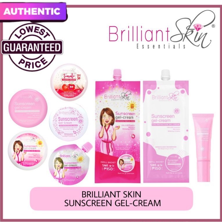 AUTHENTIC BRILLIANT SKIN Sunscreen / Sunblock Cream 10g / 50g | Shopee ...
