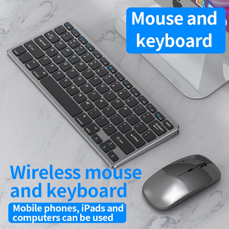 2.4G Wireless + 5.0 Bluetooth Rechargeable KEYBOARD and mouse bundle ...