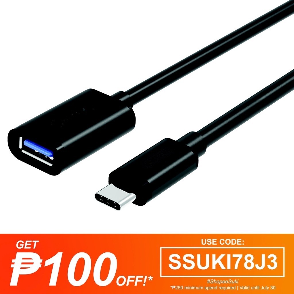 Unitek USB 3.1 Type C Male to A Female Converter Y-C476BK | Shopee ...
