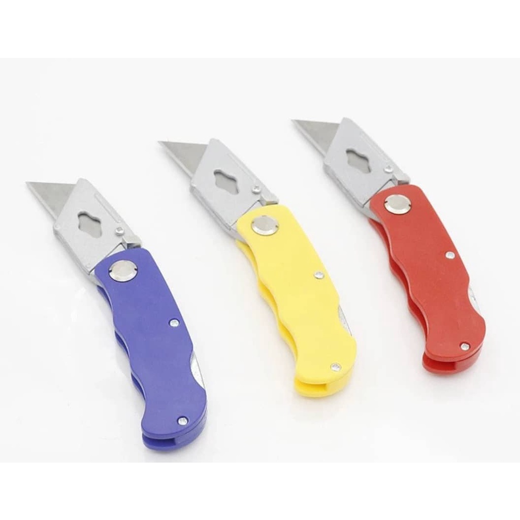 CUTTER KNIFE / FOLDABLE CUTTER / CUTTER WITH EXTRA BLADE | Shopee ...
