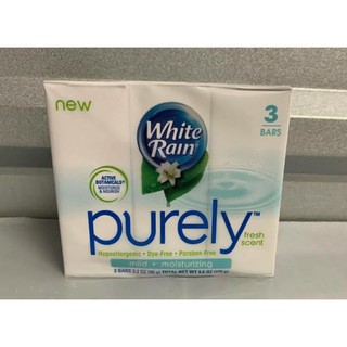 White Rain Purely Fresh Scent Soap Bar Mild + Moisturizing, 3-bars, 90g ...