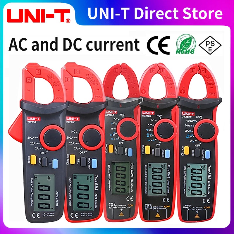 Current Clamp Mini Multimeter Tester Clamp Meter UT210E UT210D Current ...