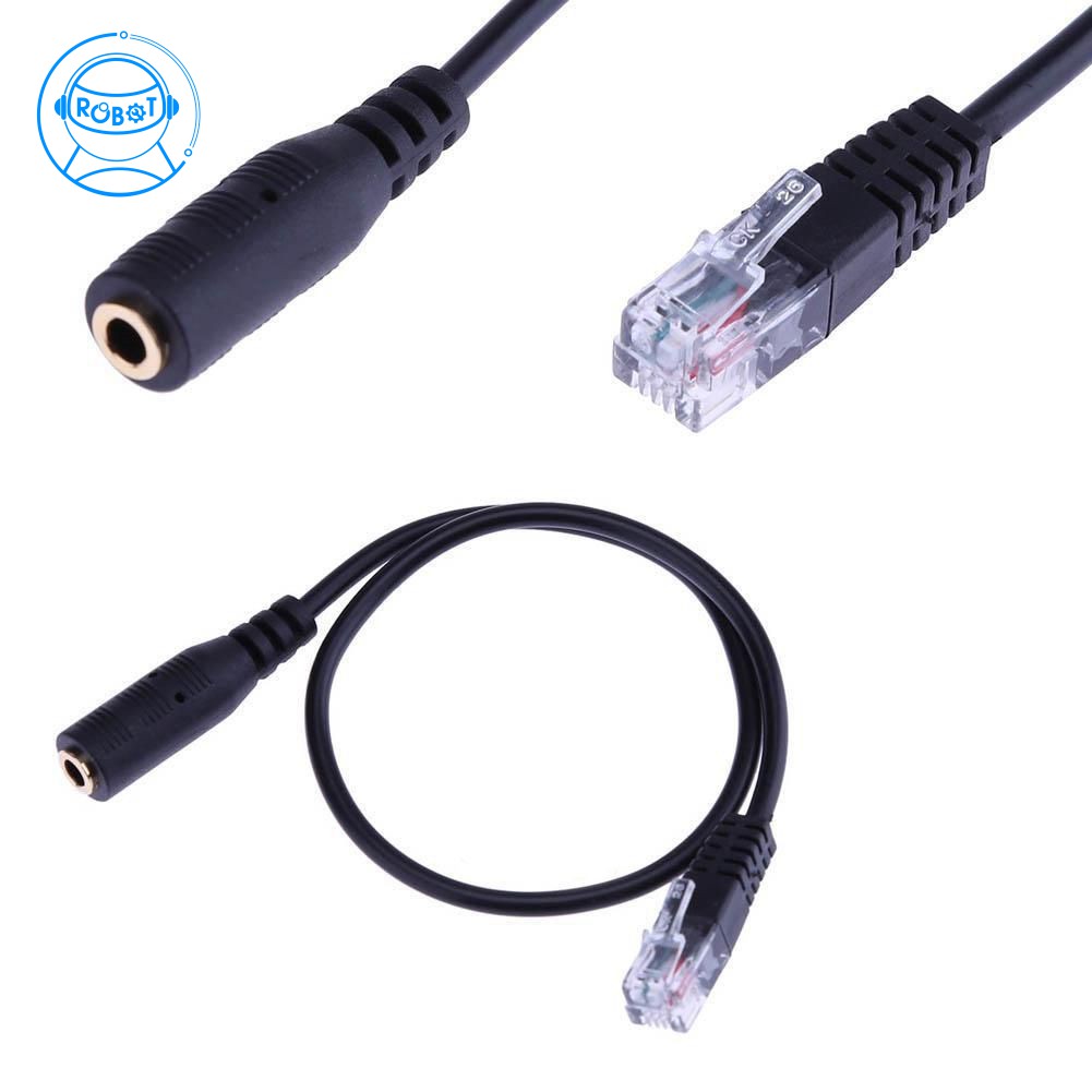 2pc 3.5mm Headset to Cisco Jack Female to Male RJ9 Plug Cable Cord ...