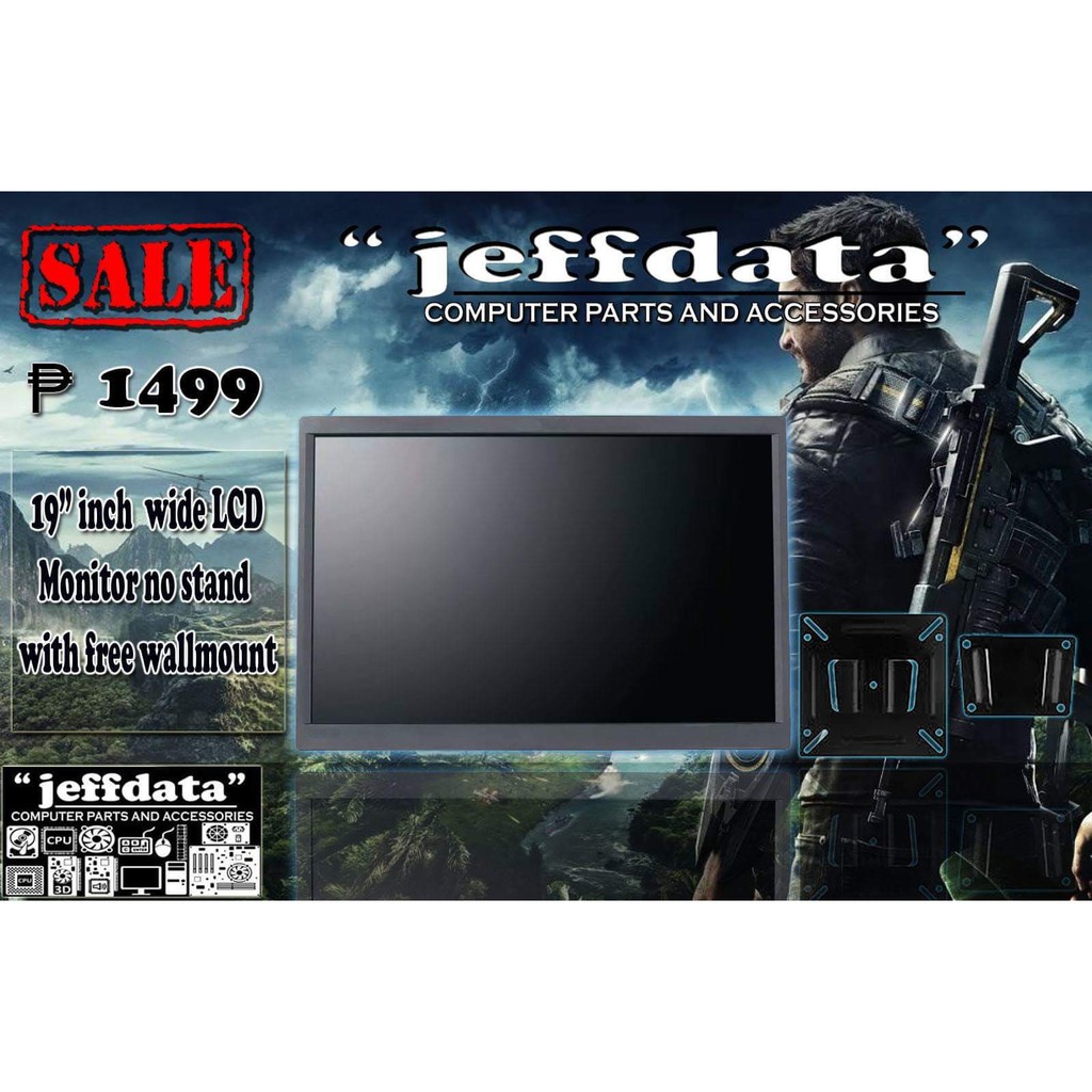 Assorted LCD 19" 19inches wide Monitor No Stand No Stand with free Wall ...