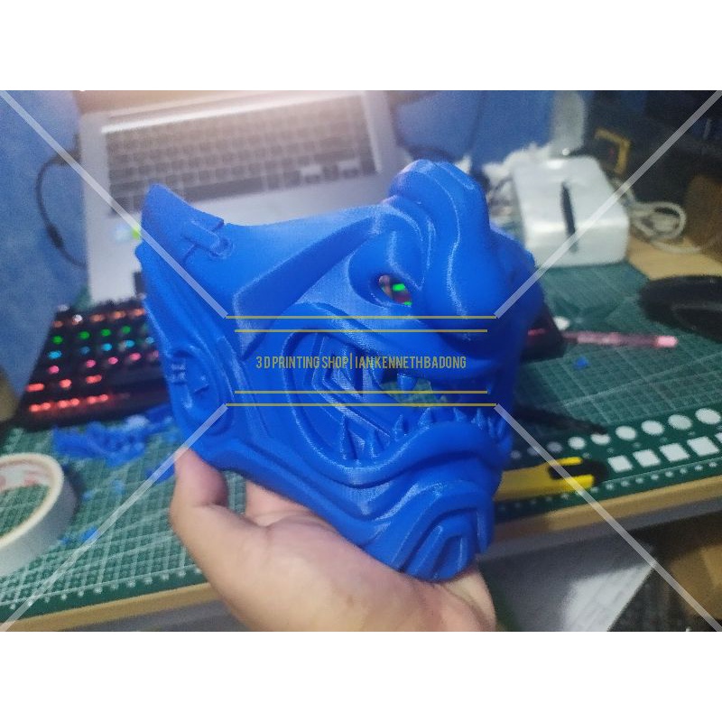 Cyber Oni + Scorpion Mask, ABS Acetone-Smoothed, w/(extra Fangs ...