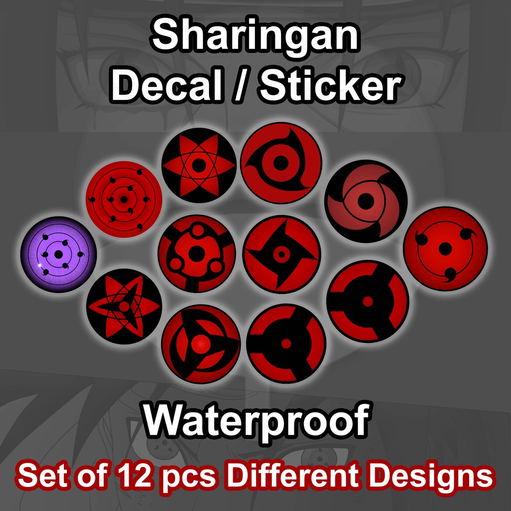 Sharingan Decal / Sticker Waterproof | Shopee Philippines