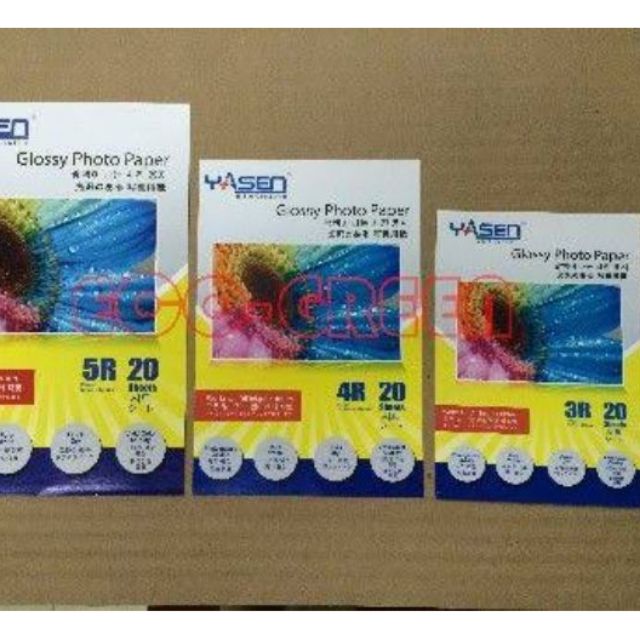 3R 4R 5R A4 Glossy photo paper yasen | Shopee Philippines