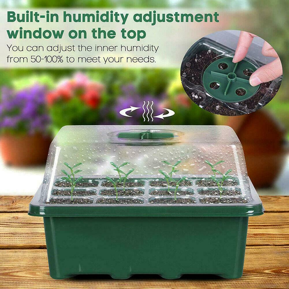 12 Cells Hole Nursery Pots Plant Seed Box / Tray Insert Seeding Case ...