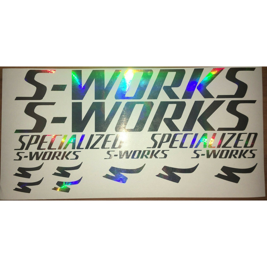 1Set S-works decals stickers iridescent chrome specialized frame vinyl ...