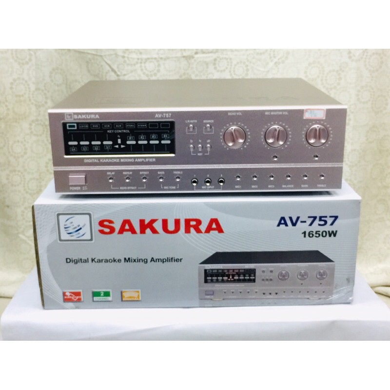 ORIGINAL Sakura Amplifier AV-757 1650WATTS X 2 | Shopee Philippines