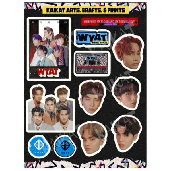 SB19 - WYAT (Where You At?) Sticker Set (Unofficial Merchandise ...