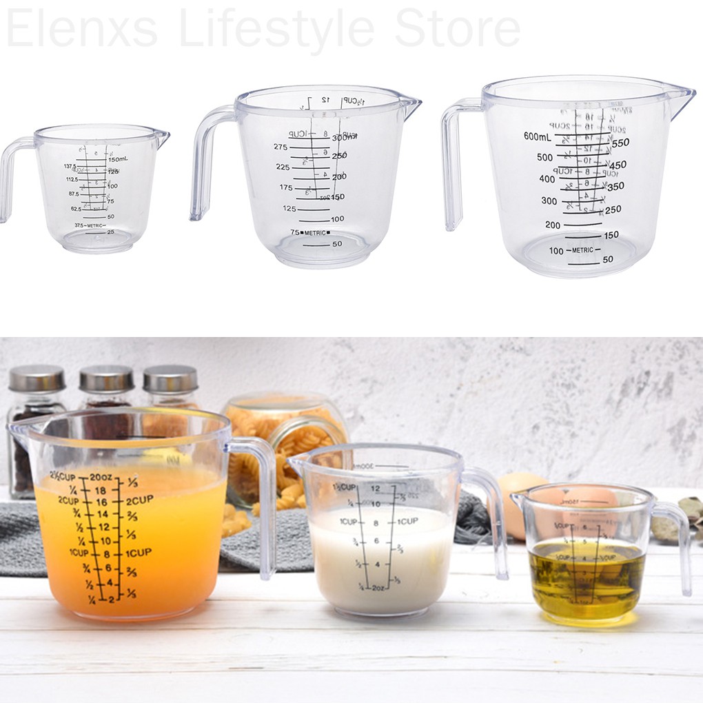Plastic Measuring Cups Multi Measurement Baking Cooking Tool Liquid ...