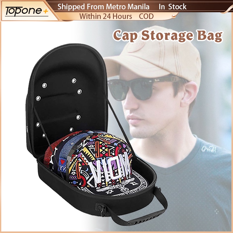 Hard Baseball Cap Carrier Case 12 inch Hat Holder Bag Hat Organizer for ...