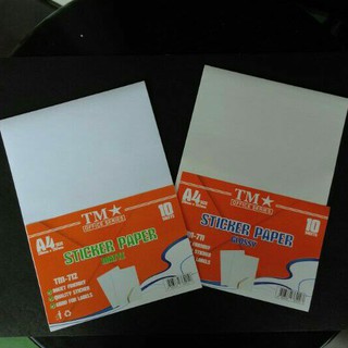 TM Matte/ Glossy Sticker Paper - A4 ( 10 sheets/pack ) | Shopee Philippines