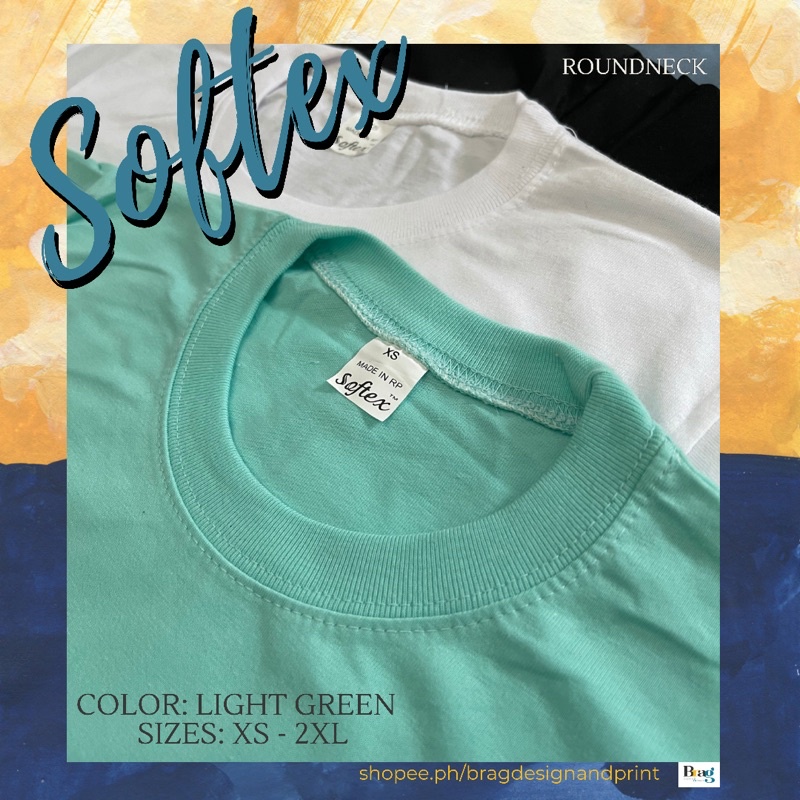 SOFTEX Light Green | Plain Shirt Roundneck | Shopee Philippines
