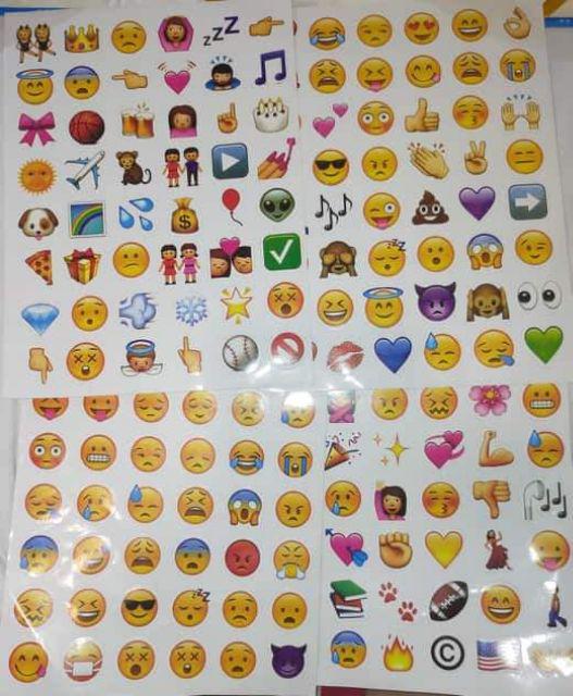 4PCS / Creative Apple Emoji Sticker Paper Emoji Sticker Sticker Card ...