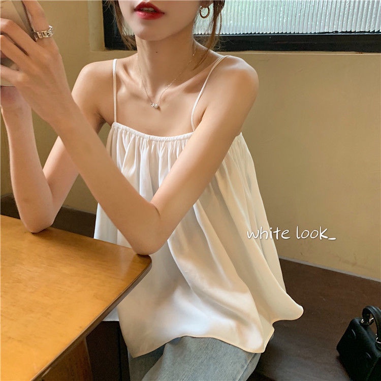 2020 Summer New Korean Fashion Sexy Off The Shoulder Strap Vest Outer