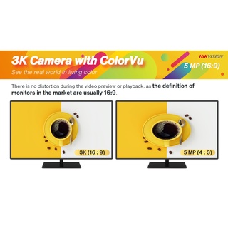 Hikvision DS-2CE10KF3T 3K/5MP Bullet Analog ColorVu (24/7 Full Color ...