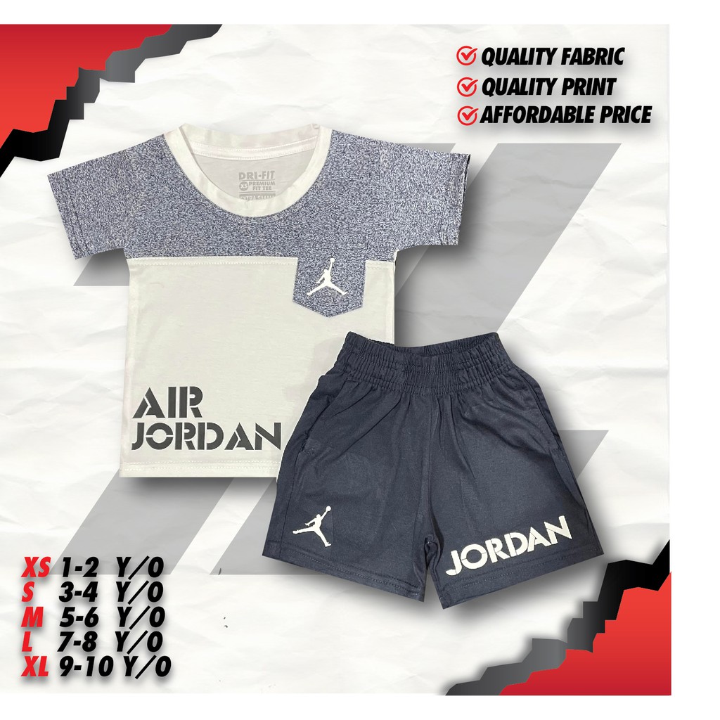 JORDAN KIDS TERNO OOTD (1 to 10 years old pure cotton) | Shopee Philippines