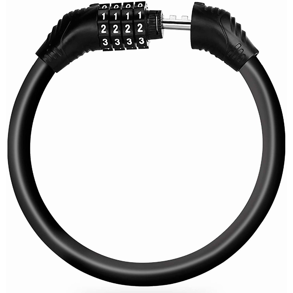 Bike 4-Digit Passcode Combination Heavy Duty Cable Lock | Shopee ...