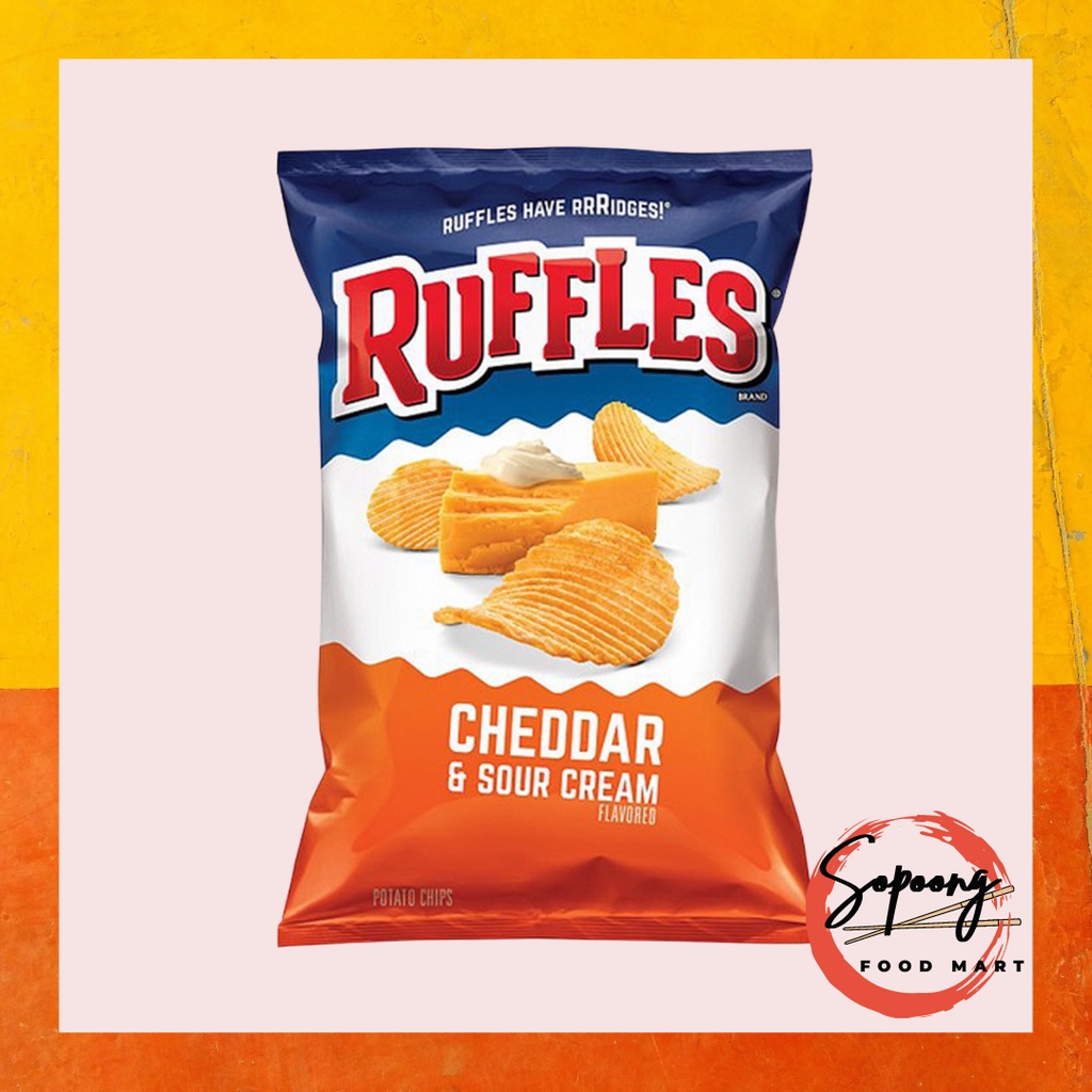 RUFFLES RIDGES CHEDDAR & SOUR CREAM POTATO CHIPS 184G | Shopee Philippines