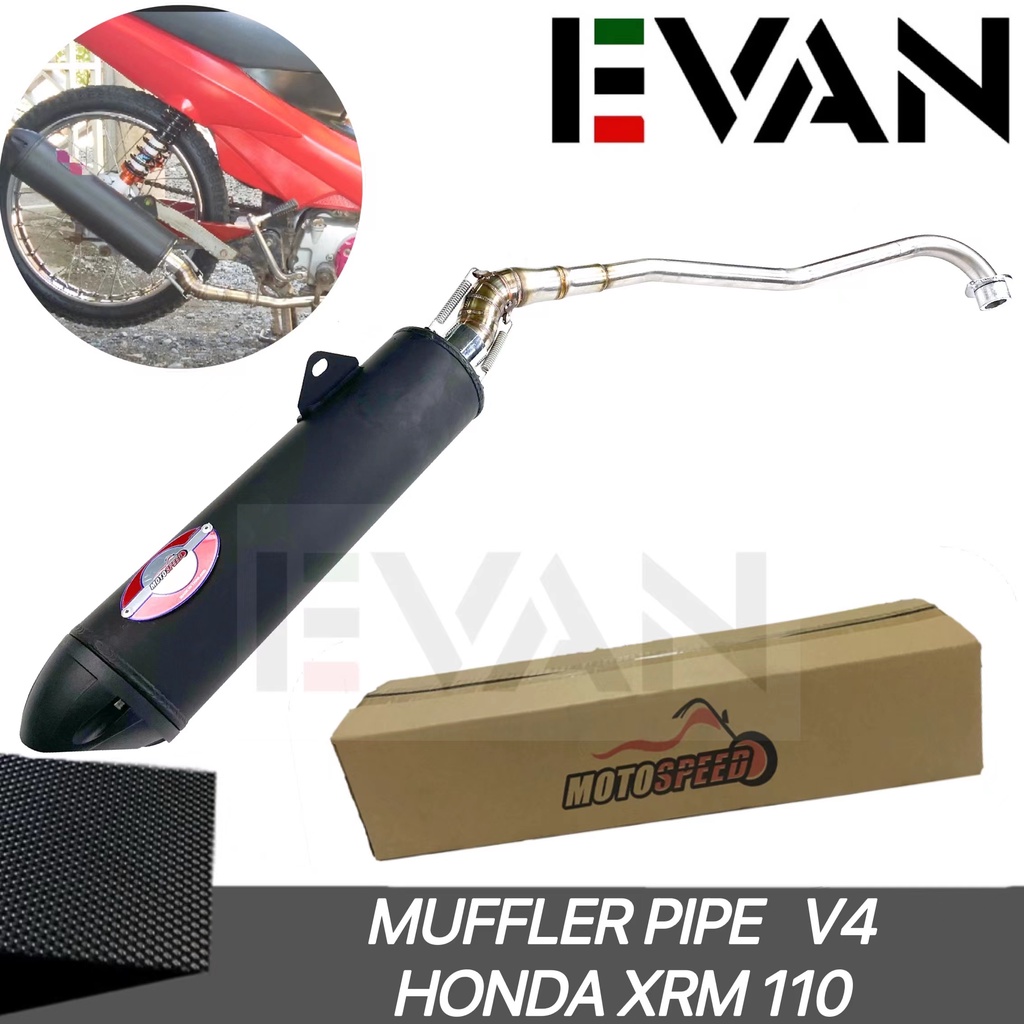 COD 1 Set Honda XRM 110 v4 Muffler Pipe Made in Thailand | Shopee ...