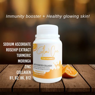Glow Cee 7 in 1 Vitamin C with Collagen Zinc Sodium Ascorbate Rosehip ...