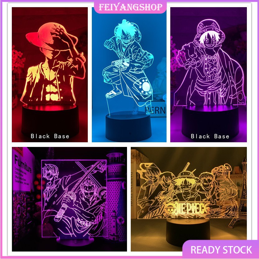 One Piece 3d Led Lamps Luffy Ace Sunshine Pirate Ship Roronoa Zoro with ...