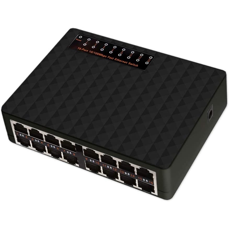 16 / 10 / 5 Port Desktop Ethernet Switch / Fast Ethernet Network Switch ...