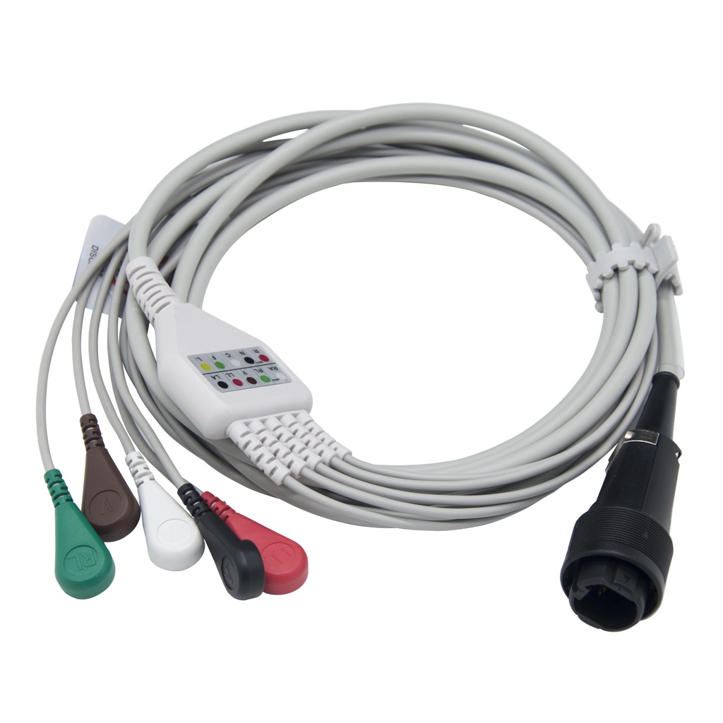 Heyer 5 lead ECG Cable with Leadwires,Snap,8pin,IEC | Shopee Philippines