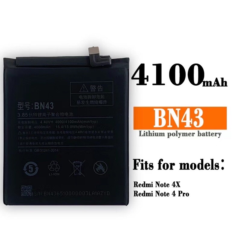 Xiaomi Redmi Note 4x Battery Model BN43 High Quality Capacity. Bring a ...