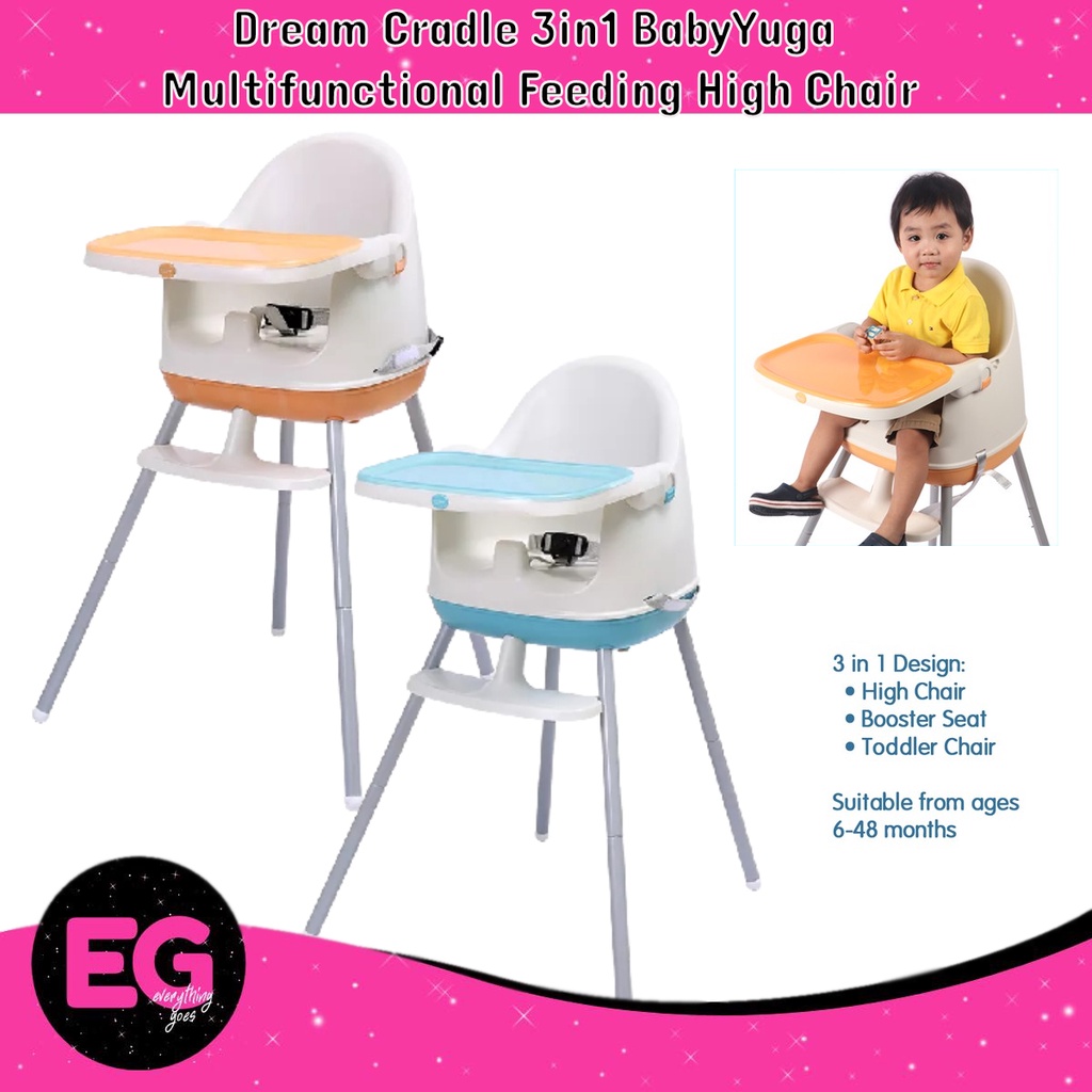 Dream Cradle 3in1 BabyYuga Multifunctional Feeding High Chair | Shopee ...